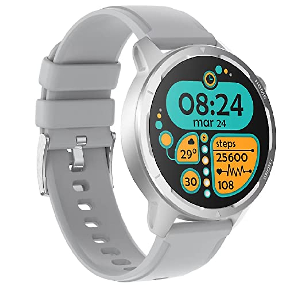 Naudug Smart Watch for Men Women ,Phone Call(Make & Answer) Smartwatch,IP68 Waterproof,Fitness Tracker, Pedometer,Message Notification,Music Player,Health Monitor,Compatible with iOS Android Phones