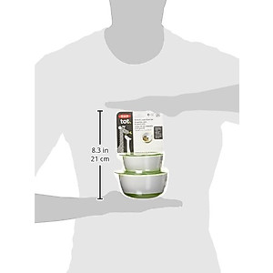 OXO Tot Small & Large Bowl Set with Snap On Lids - Green
