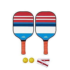 Nettie Pickleball Co - Pickleball Paddle Set of 2 | Double Pack | Lightweight Carbon Fiber Honeycomb Core | Includes 2 Pickleball Balls & 2 Sweatbands | Premium Material (Bainbridge and Bainbridge)