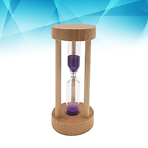 Milisten Kids Sand Timer 3 Glass Sand Purple Office Timing Sand Hourglass