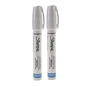 2 MARKERS: Sanford Sharpie Poster-Paint Markers White Medium Point (37206)