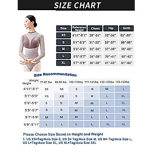 Daydance Black Teen Girls Dance Leotards Lace Turtleneck Ballet Bodysuit