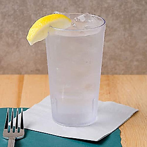 G.E.T. 6616-1-CL-EC Heavy-Duty Plastic Restaurant Tumblers, 16 Ounce, Clear (Set of 4)