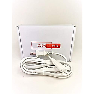 [UL Listed] OMNIHIL White 10FT Long AC Power Cord Compatible with Bose Wave Radio AWR1G1 AWR1-1W AWR11W Lifestyle SA2