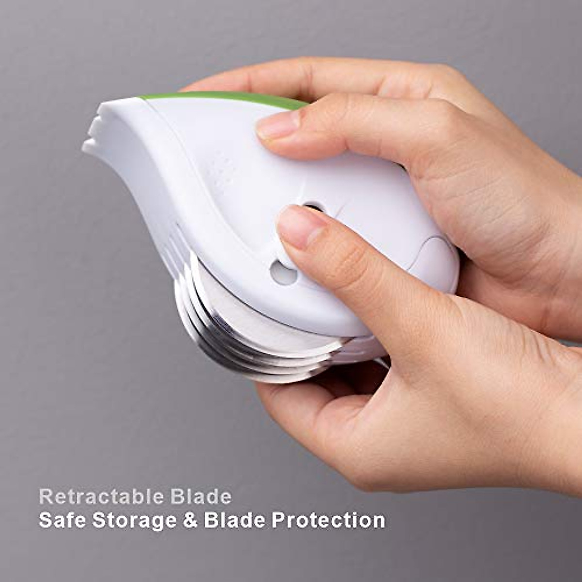 3-in-1 Herb Chopper Mincer Roller Cutter Slicer, Leaf Stripper, Scraper- Retractable for Safe Storage, Detachable for Easy Cleaning, 4 Sharp Stainless Steel Blades, Soft-touch Handle - by KITCHENDAO