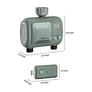 Zefinot WiFi Water Timer for Garden Hose - 2 Zone Hose Timers for Watering, 2 Watering Patterns, Smart Sprinkler Timer System, Irrigation Timer Compatible with Alexa and Google