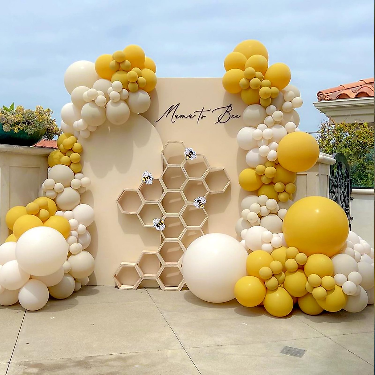 Awenztech 110pcs Mustard Yellow Balloons, 18 12 10 5 inch Mustard Balloons Different Sizes Yellow Balloon Garland for Baby Shower Sunflower Thanksgiving Fall Birthday Party Decorations