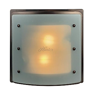 Hunter Ellipse 100 CFM Ceiling Exhaust Bath Fan with Light and Night Light - Imperial Bronze