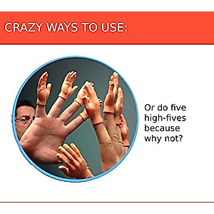 2pcs Finger Hands Finger Puppets | Soft Vinyl Little Finger Puppet Party Favors Novelty Gag Toys Practical JokeToy | Sarcastic Toys for a Crazy Game Night with Friends | White Skin Tone