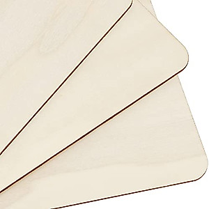 MUKLEI 20 PCS 9.1 x 5.5 Inch Mini Cutting Board, Wooden Cutting Board with Handle, Rectangle Wooden Paddle Chopping Board Kitchen Small Serving Board for Vegetables Fruits, DIY, Decor