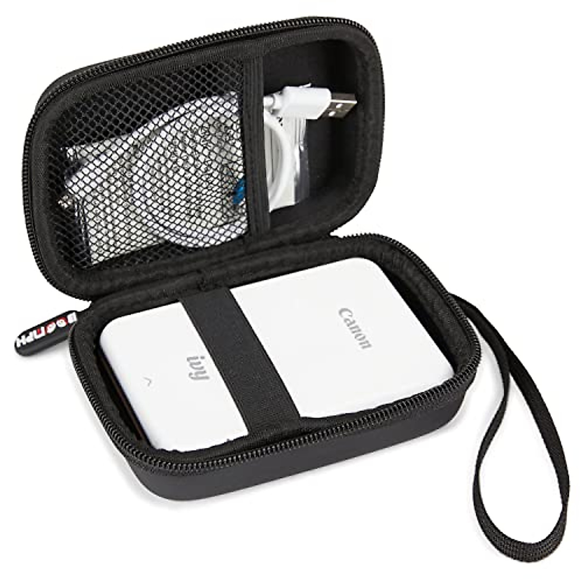 Canon IVY Mini Printer + 60 Sheets of ZINK Photo Paper Sticker (Incl 10 Bonus), Bluetooth Portable Mobile Pocket Compact Printer for Instant Print from Your Smartphone + Hard Carrying Case - Rose Gold