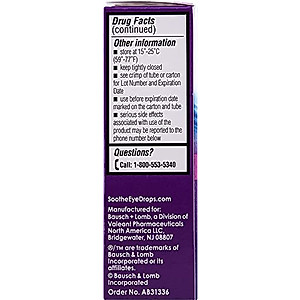 Bausch + Lomb Soothe Lubricant Eye Ointment Night Time - 0.13 oz, Pack of 6