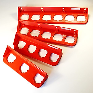 Made by Mitchell M12 Battery Holder for Milwaukee Makita Bosch RIDGID Mount Wall Rack 12V 6 Slot BAT414 BL1014 USA PN M12x6-Mrack