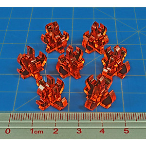 LITKO Flame Marker | Fire Spell Effect Indicator | Plasma | Toxic | Inferno | Blast | Compatible with Dungeons & Dragons, Pathfinder & Tabletop Wargames (Fluorescent Amber, Variety Pack)