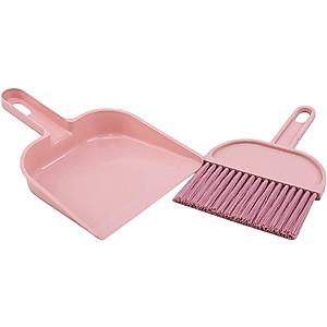 Plastic Mini Broom and Dustpan,Mini Cleaning Brush with Dustpan Set Desktop Cleaning Accessories,Pink with Dustpan Set,Plastic Mini Broom and Dustpan,Desktop Cleaning Set