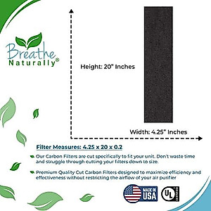 Breathe Naturally - HRF-B2 Carbon Pre-Filter Replacement Compatible with Honeywell HAP242, HHT-055, HPA-060, HPA-050, Carbon Pre Filter Compatible with Honeywell Air Purifiers, Black - 2 Pack