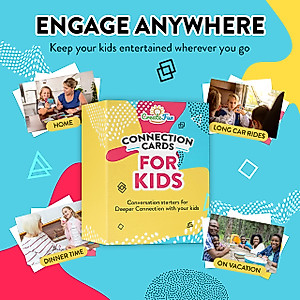 CreateFun Connection Cards for Kids - 101 Family Conversation Starters for a Deeper Connection - Engaging and Fun Conversation Cards for Ages 3 and Up to Help Improve Self-Confidence and Family Bond