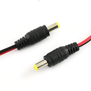 ZRM&E 6PCS 5.5x2.1mm DC Power Pigtail Cable Male Plug Connector for CCTV Security Camera