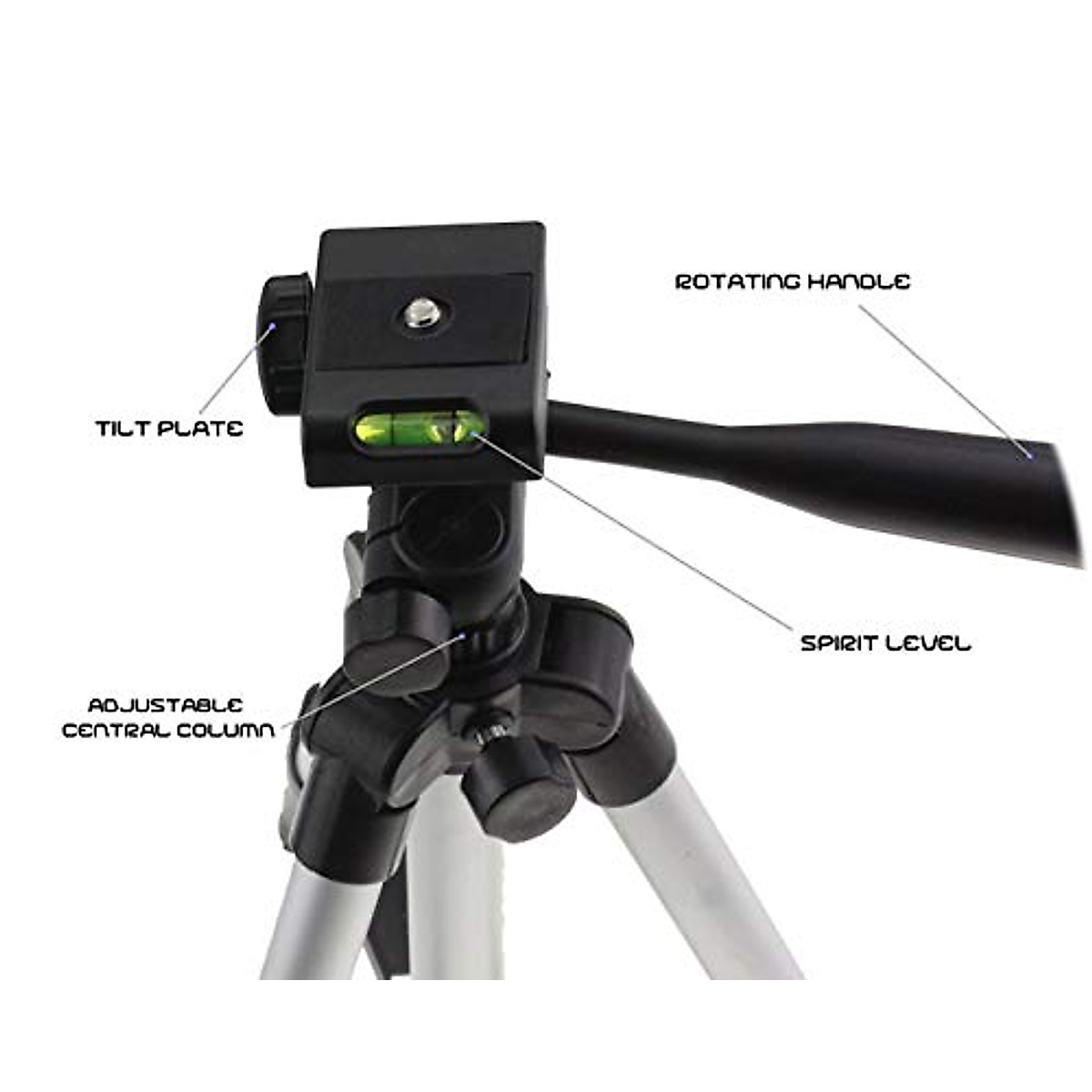 Navitech Lightweight Aluminium DSLR Camera Tripod Compatible with The Canon Powershot SX740 HS