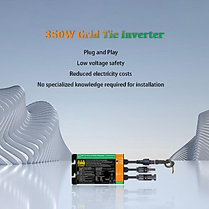 Y&H 350W Grid Tie Micro Inverter MPPT Solar Input Voc34-46V AC90-140V Output for 24V 36V Solar Panel