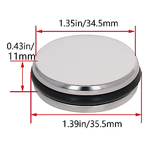 MroMax 1Pcs Basin Sink Plug Stopper Stainless Steel 35.5mm Diameter Drain Stopper Silver Tone