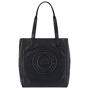 Marc Jacobs H051L01FA21 Black Signature Leather Logo Women's Tote Bag