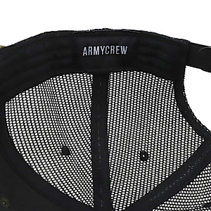Armycrew Oversize XXL Blank Camouflage Flatbill Mesh Snapback Cap - Camo Black - 2XL