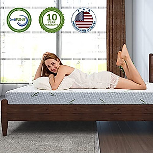 IULULU Twin Mattress, 6 Inch Memory Foam Mattress in a Box, Green Tea Gel Infused Mattresses with Breathable Bamboo Cover for Cool Sleep, Medium Firm Supportive, CertiPUR-US Certified