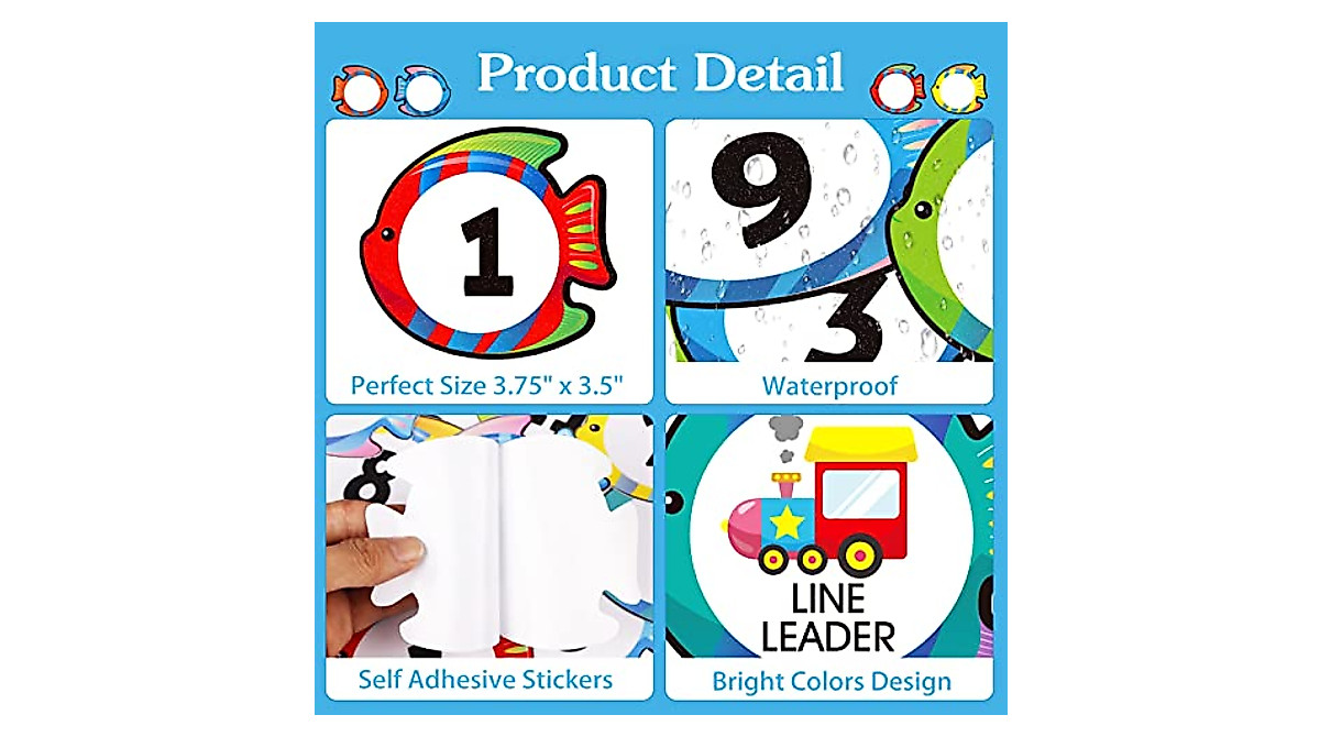 WhatSign 36Pcs Number Spot Stickers for Classroom Fun