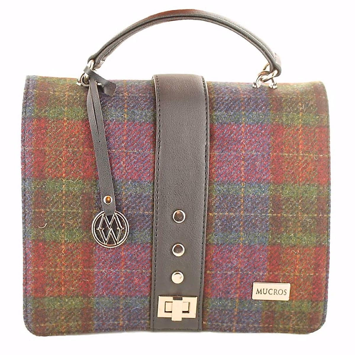 Mucros Weavers Vintage Plaid Fiona Handbag For Women, Purple