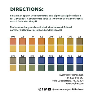 Kombucha.com pH Test Strips for Brewing, Distilling, and Fermentation (100 Test Strips, 0-7 pH Range)
