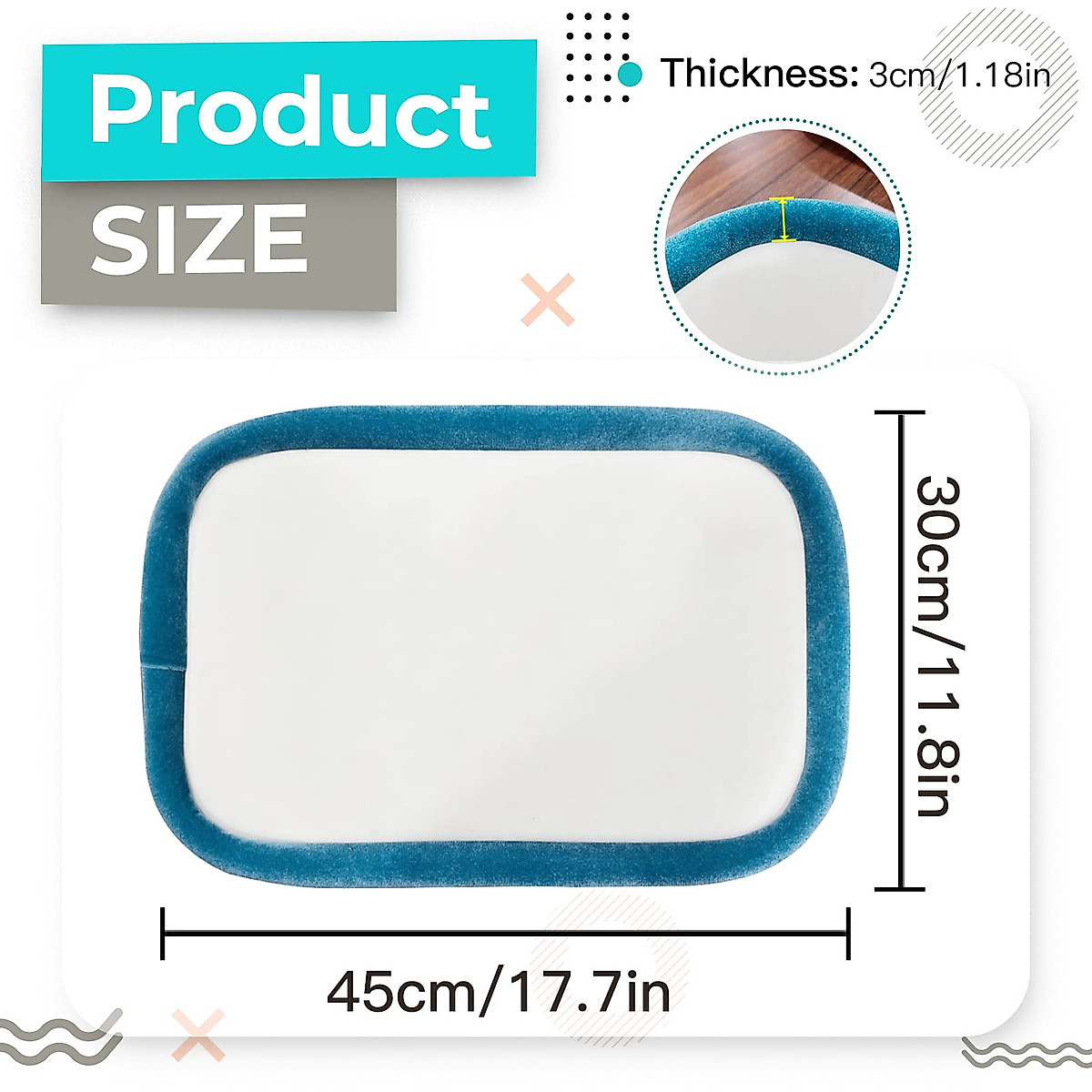 hobbyworker The Blue Beading Board,Velvet Like Work Surface Bead mat，Bead Tray for Jewelry Making，Jewellery Crafts Easy Fine Work