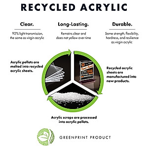 Displays2go Acrylic Podium with Frosted Panel, Modern Church Lectern, Rubber Feet - Clear with Silver (LECTALACF)