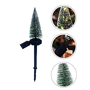 balacoo 2pcs Solar Christmas Tree Lamp Christmas Tree Garden Stake Christmas Solar Lights Outdoor Stakes Lights Landscape Pine Trees Lighting for Home Lawn Yard Patio Pathway Green