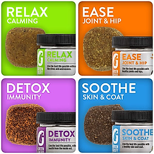 Green Gruff Dog Probiotics & Digestive Enzymes - Organic Dog Immune Supplement with Protein, Multivitamin & Omega 3 Fish Oil for Dogs - Made in USA - Dog Allergy Relief - Canine Probiotic - 90 Chews