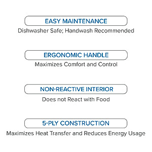 Viking Culinary Professional 5-Ply Stainless Steel Nonstick Fry Pan, 8 Inch, Ergonomic Stay-Cool Handle, Dishwasher, Oven Safe, Works on All Cooktops including Induction