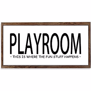 WeiaMaoYi Playroom Sign, Personalized Playroom Sign, Playroom Decor, Farmhouse Nursery Sign, Nursery Sign, Nursery Decor, Wood, 30x55cm(12 inch x22 inch)