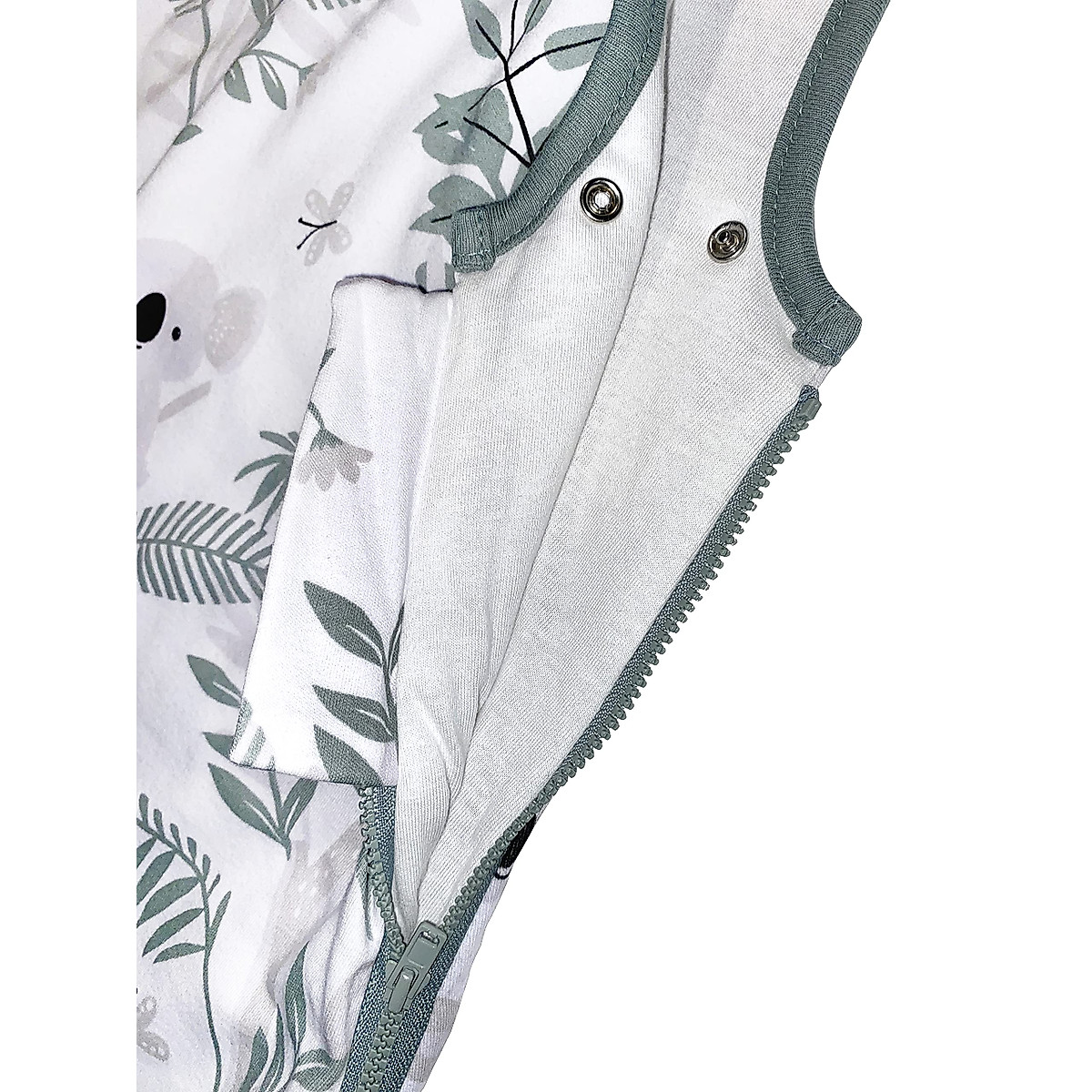 Rey & Shay Sleep Sacks - 100% Cotton Super Soft Baby Wearable Sleeping Bag, 6-18 Month, 1.5 TOG. (Green Koala)