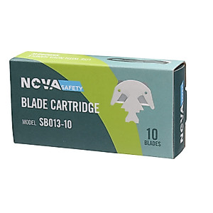 Nova Nex Cutter Replacement Blade, Changeable 2-cutting Edge, Excellent For Box Cardboard Cutter, Packing Tape, Stretch Wrap Cutter, Cardboard Cutter.(Box of 10)