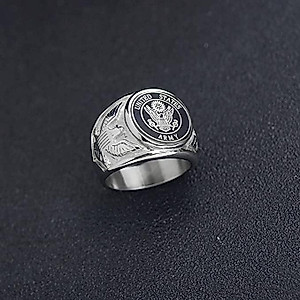 Military Ring United States US Army Men Rings Stainless Steel Jewelry