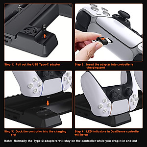 BEJOY Multifunctional Vertical Stand with Dual Cooling Fans for PS5 Console, 3-Level Rotate Fans Speed, Dual Type-C PS5 Charging Station with Gaming Headset Holder, 11 Games Boxes Storage, Black