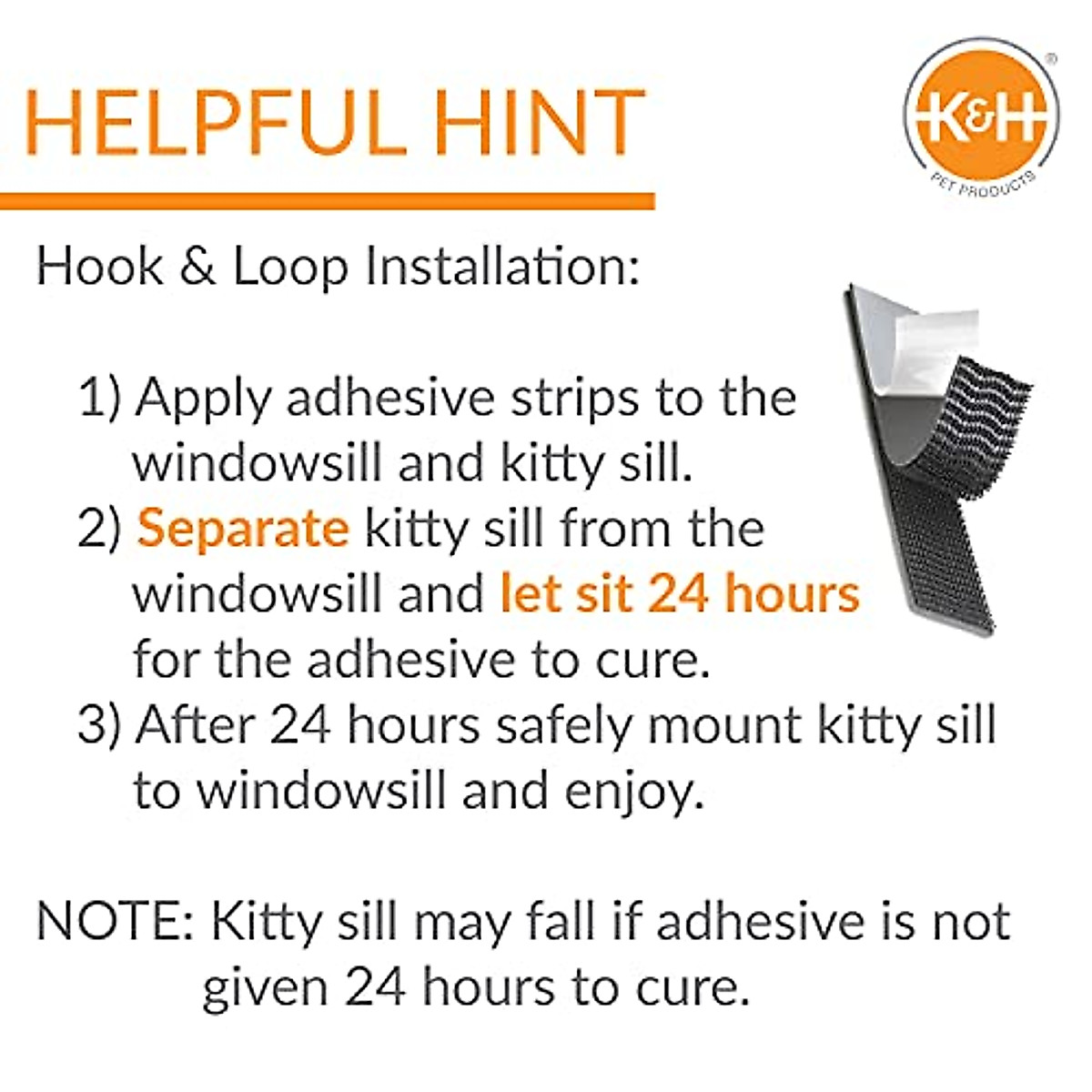 K&H Pet Products Thermo-Kitty Sill Heated Cat Bed, Fleece, 6W