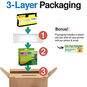 Limeink Compatible Ink Cartridges Replacement for HP 712 Ink Cartridges 712XL Ink for HP for DesignJet T650 T630 T230 T210 Studio Plotter Printers (1 Yellow)