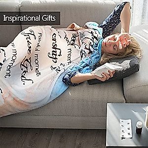 Tapesb Christian Scripture Blanket Spiritual Gifts for Women Religious Throw Blanket with Bible Verse Inspirational Healing Thoughts Gifts for Women Men Pastor Appreciation Christmas Blanket Gifts