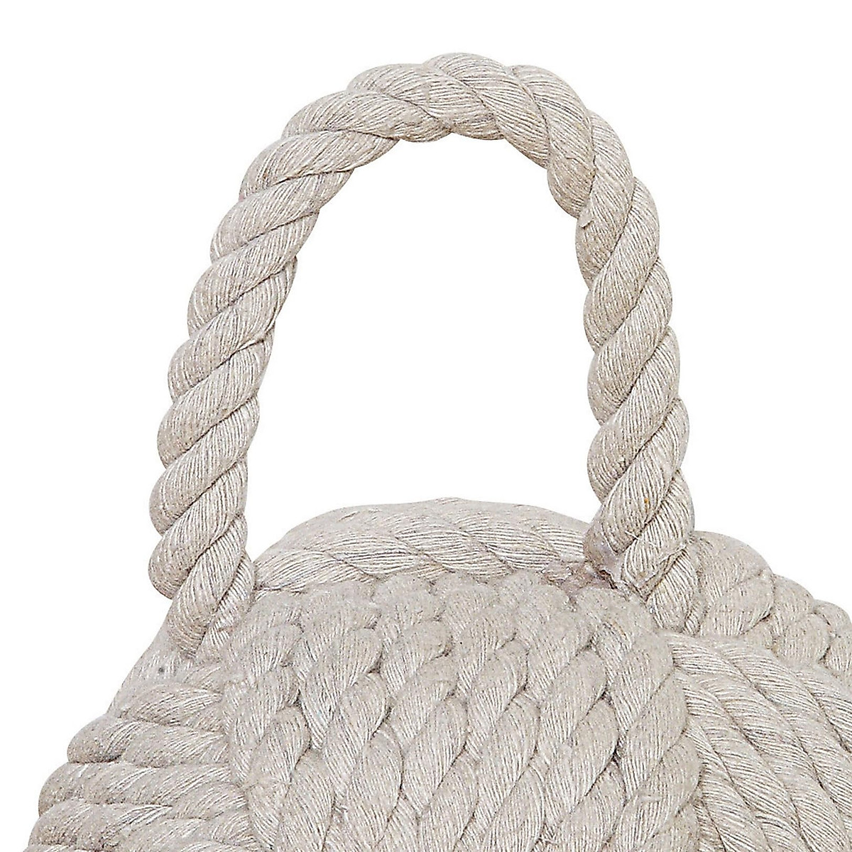 Creative Co-Op Nautical Rope Knot Cotton Door Stop, Ivory