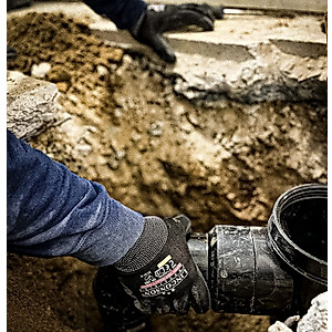 linconson 12 Pack Safety Performance Series Construction Mechanics Work Gloves (M (Pack of 12), Black)