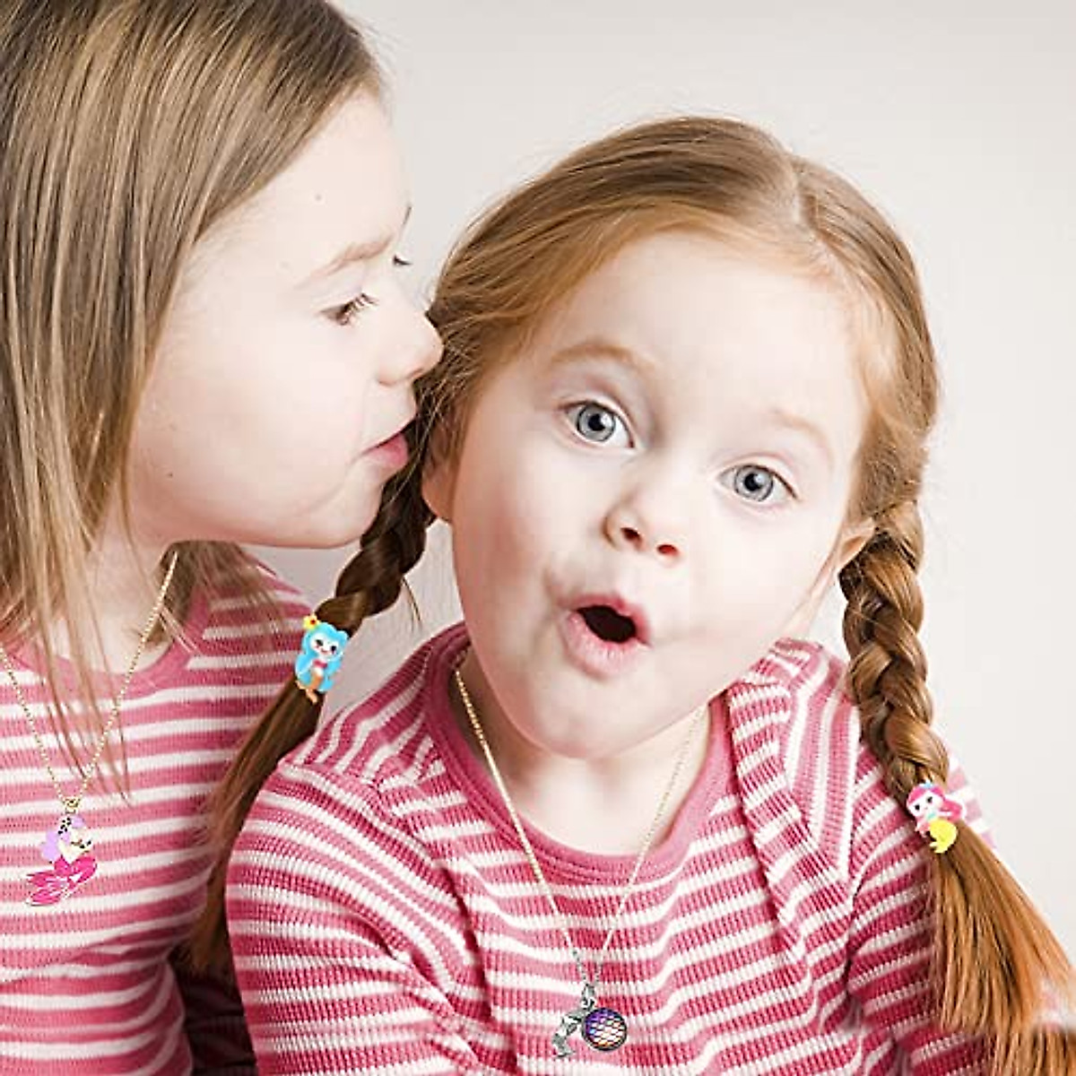 RHCPFOVR Mermaid Gifts for Girls - Drawstring Backpack,Makeup Bag,Bracelet,Necklace for Party Favors