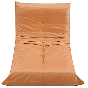 TARTOP Comfy Oversized Lazy, Modern Armless Lounge Chair with Backrest Retro Single-Seat, 100% Sponge-Filled Sofa for Living Room, Bedroom, Salon, Office,Orange