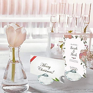 Aulufft 24 Pack Diamond Card Holder Table Number Holder Place Card Holders Acrylic Crystal Diamond Tabletop Card Stands for Party Weddings Table Decoration Clear