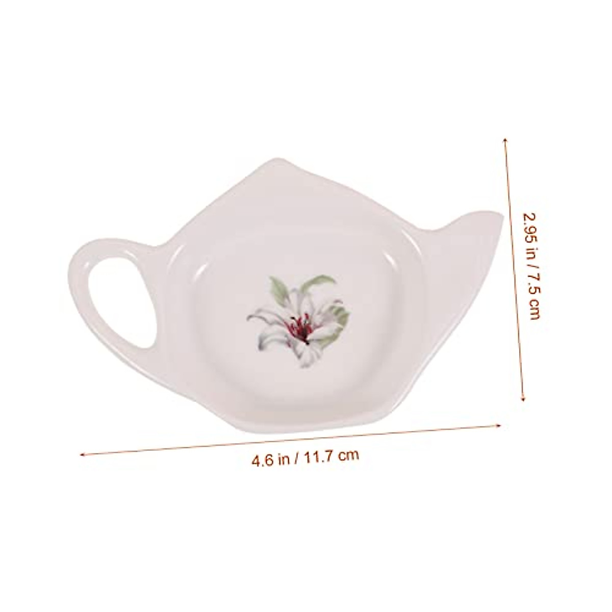 YARNOW 4pcs Ceramic Tea Bag Saucer Coffee Decor Accessory Tray Gift Containers Teabags Organizer Seasoning Dish Tea Bag Resting Caddy Home Supplies Tea Holder for Tea Bags Tea Bag Coaster